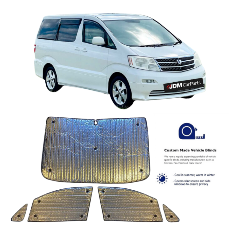 Toyota Alphard 2002-2008 Thermal Vehicle Blinds Front Set – JDM Car ...